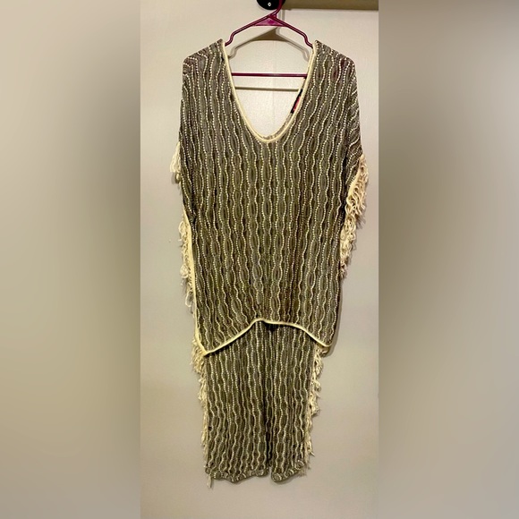 Say What? | Sweaters | Say What Fringed Sweater Poncho Style Top Lxl ...